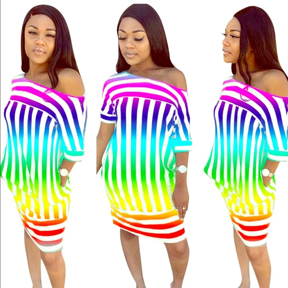 Dresses | Strip Dress | Poshmark